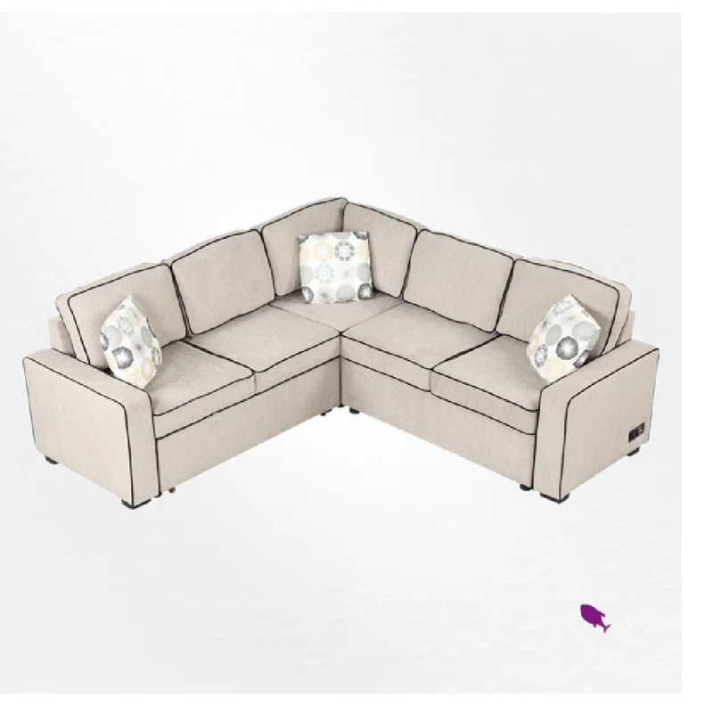 Mercer41 Triniya 3 Piece Upholstered Sectional Reviews Wayfair